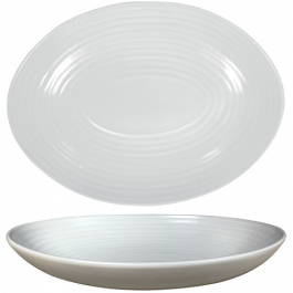 Accolade Claystone Ice Deep Oval Bowl 26.5cm | Southern Hospitality