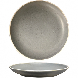 Tablekraft Urban Round Coupe Plate Grey | Southern Hospitality