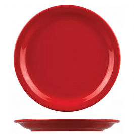 AFC Healthcare Narrow Rim Plate 225mm Solid Red | Southern Hospitality