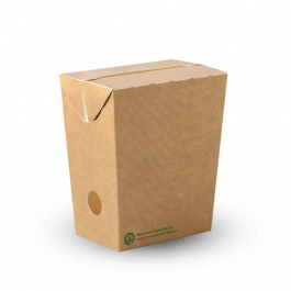 Biopak Unlined Enclosed Chip Box | Southern Hospitality