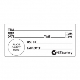 Removable Shelf Life Label 102X47mm 500/Roll Fildes | Southern Hospitality