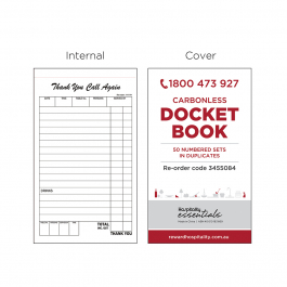 Duplicate Carbonless Docket Book 50 Sheet 170mm x 100mm | Southern Hospitality