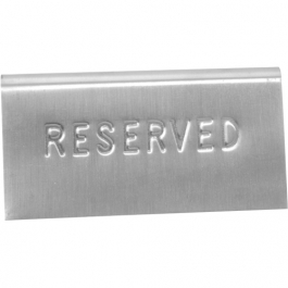 Stainless Steel Reserved Sign | Southern Hospitality
