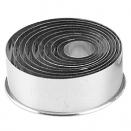 Round Cutter Set Plain Stainless Steel 11 Piece | Southern Hospitality