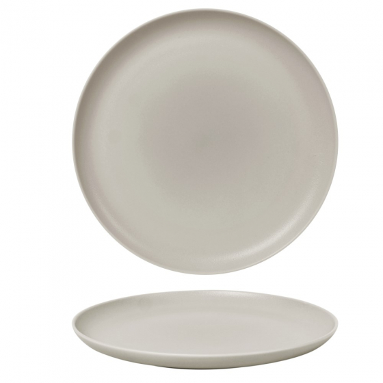Baralee Sand Flat Round Coupe Plate Cream Quartz | Southern Hospitality