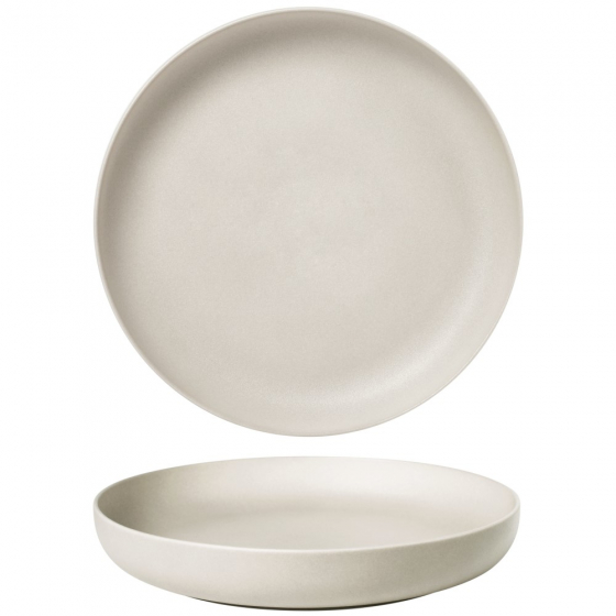 Baralee Sand Deep Round Coupe Plate Cream Quartz | Southern Hospitality