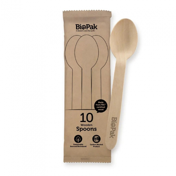 Biopak 16cm Wooden Cutlery | Southern Hospitality