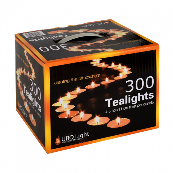 URO Light 4-5 Hour Tealight Candles - 300 per pack | Southern Hospitality