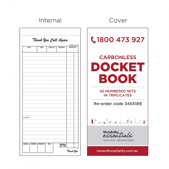 Triplicate Carbonless Docket Book 50 Sheet | Southern Hospitality