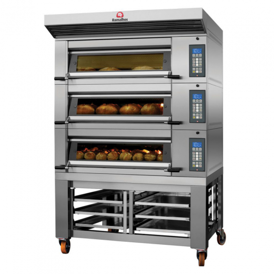 Ramalhos Modulram Series 3-Tray Deck Oven With Hood & Stand | Southern ...