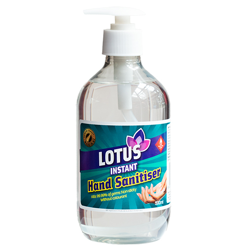 Lotus Hand Sanitiser 500ml Push Pump Bottle | Southern Hospitality