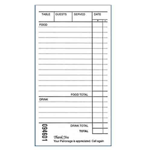 Duplicate Food/Drink Restaurant Docket Book | Southern Hospitality
