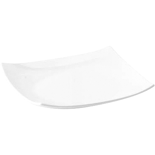 Melamine Square Curved Platter 35cm White | Southern Hospitality