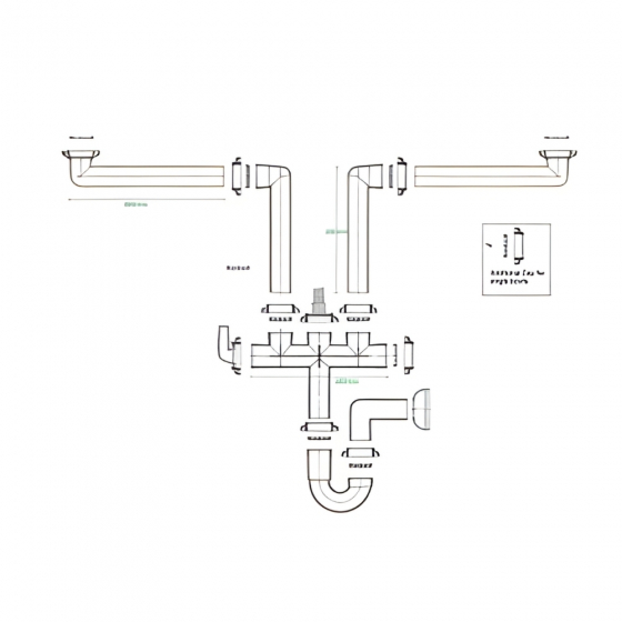 B&F Spazio Space Saver Waste Kit SPAZIO | Southern Hospitality