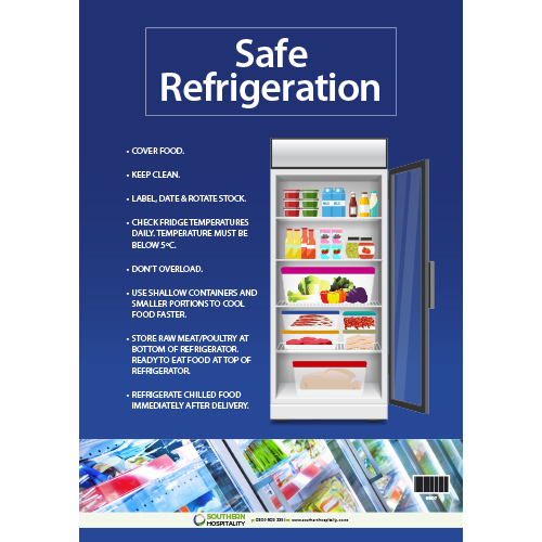Food Safety Poster Safe Refrigeration A3 | Southern Hospitality