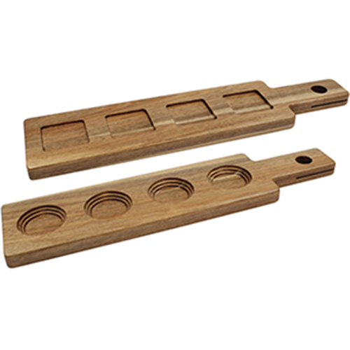 Tablecraft Paddle Flight Reversible Wood Acacia | Southern Hospitality