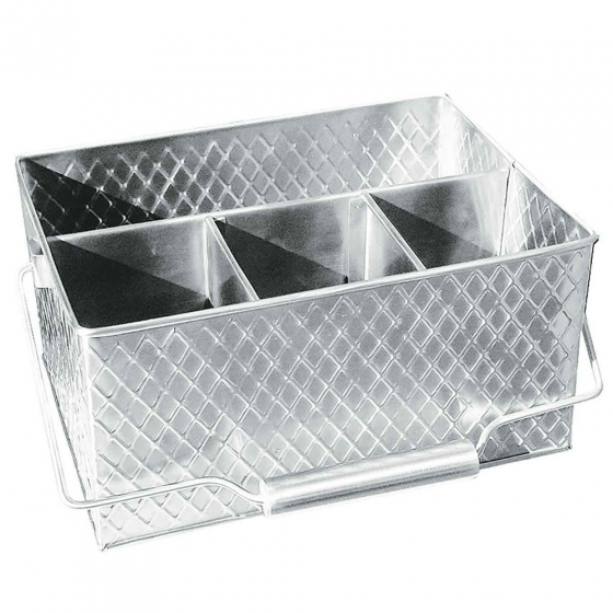 Tablecraft Stainless Steel Caddy 4 compartments | Southern Hospitality