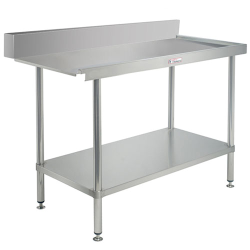 Simply Stainless Left Hand Dishwasher Outlet Bench with Splashback ...