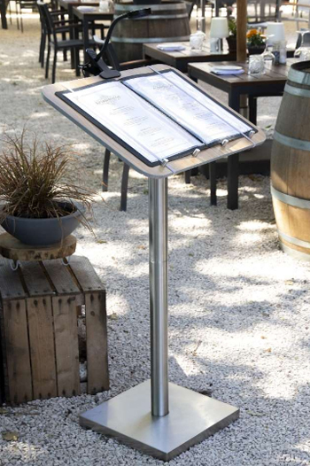 Securit Menu Stand with Elastic Bands | Southern Hospitality